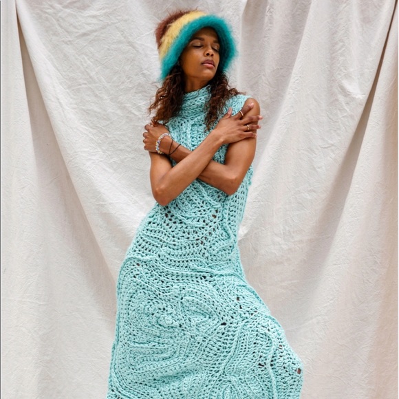 souvenir | Dresses | Souvenir Clubbing Italy Crochet Granny Square Knit ...